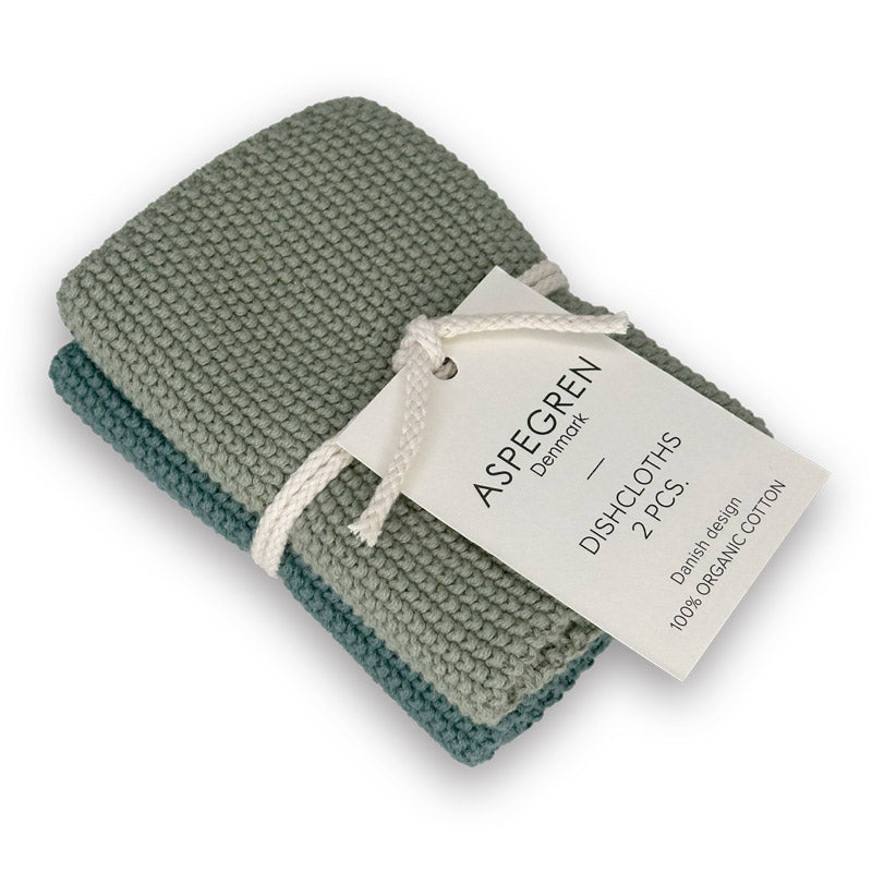 Dishcloths Knitted - Solid - Mint – Aspegren-denmark.com